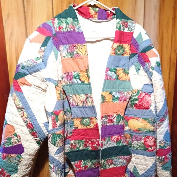 Homemade | Jackets & Coats | Vintage Handmade Quilt Jacket Xl | Poshmark